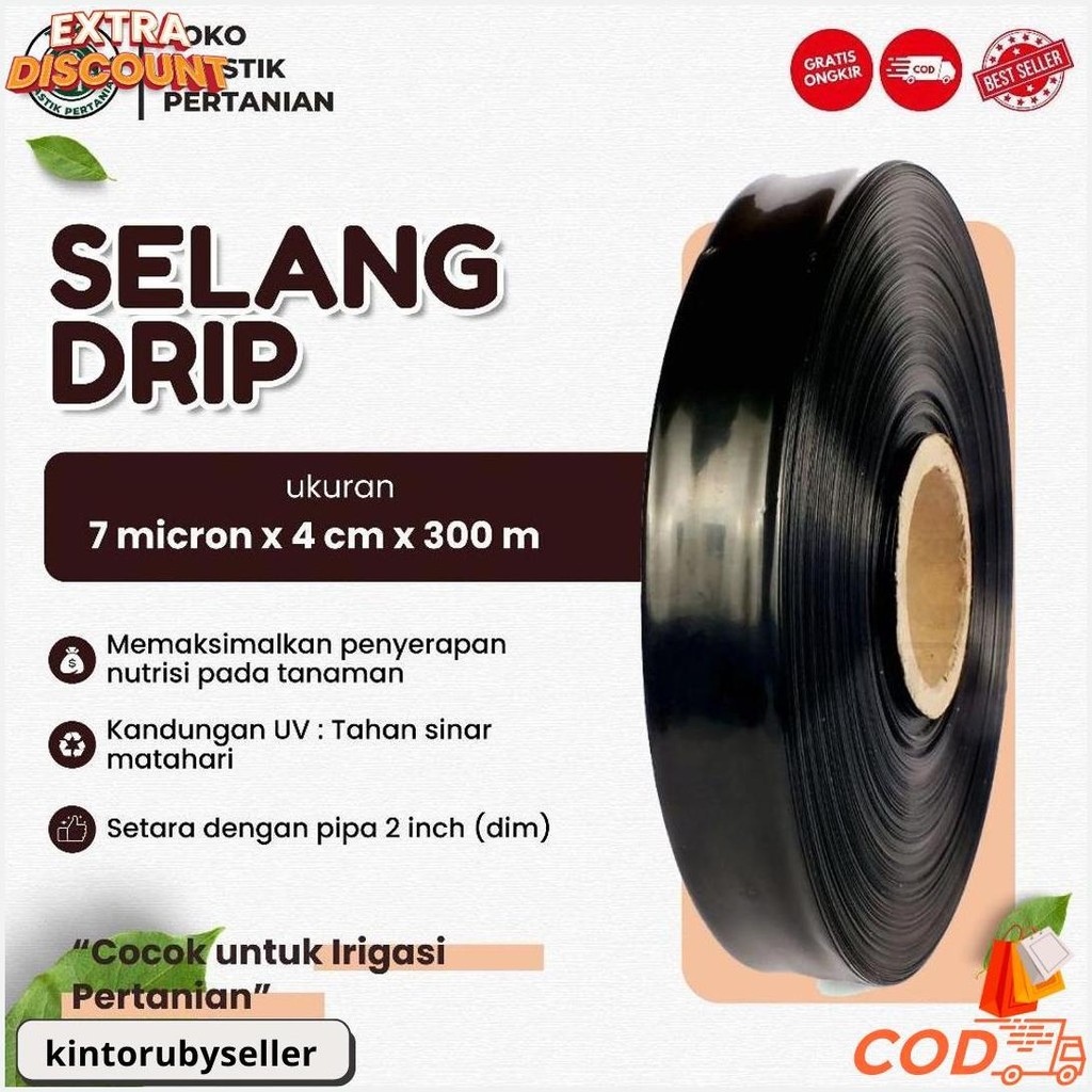 Jual Selang Drip 7 Micron 4 Cm 300 Meter Selang Irigasi - Setara Pipa 3 ...