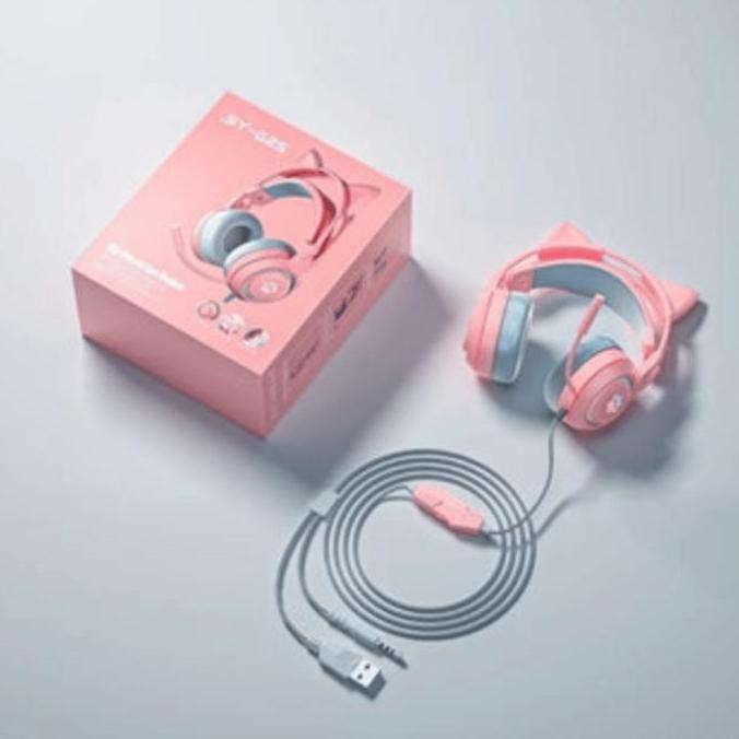 Jual DV100 - SY-G25 Cat Ears Headphone with Microphone HiFi Stereo Bass ...