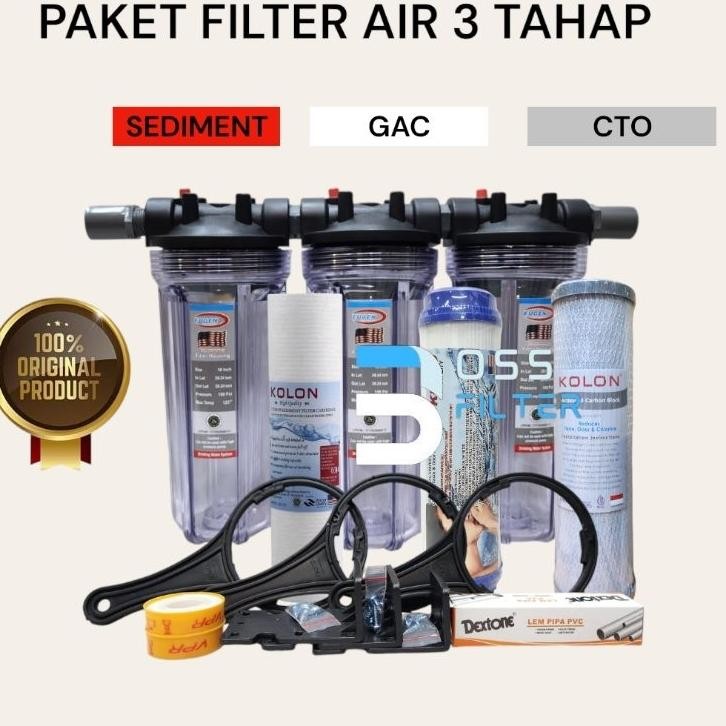 Jual Paket Air Sumur Atau Pdam 3 Tahap Paket Housing Air 10 Inch 3 ...
