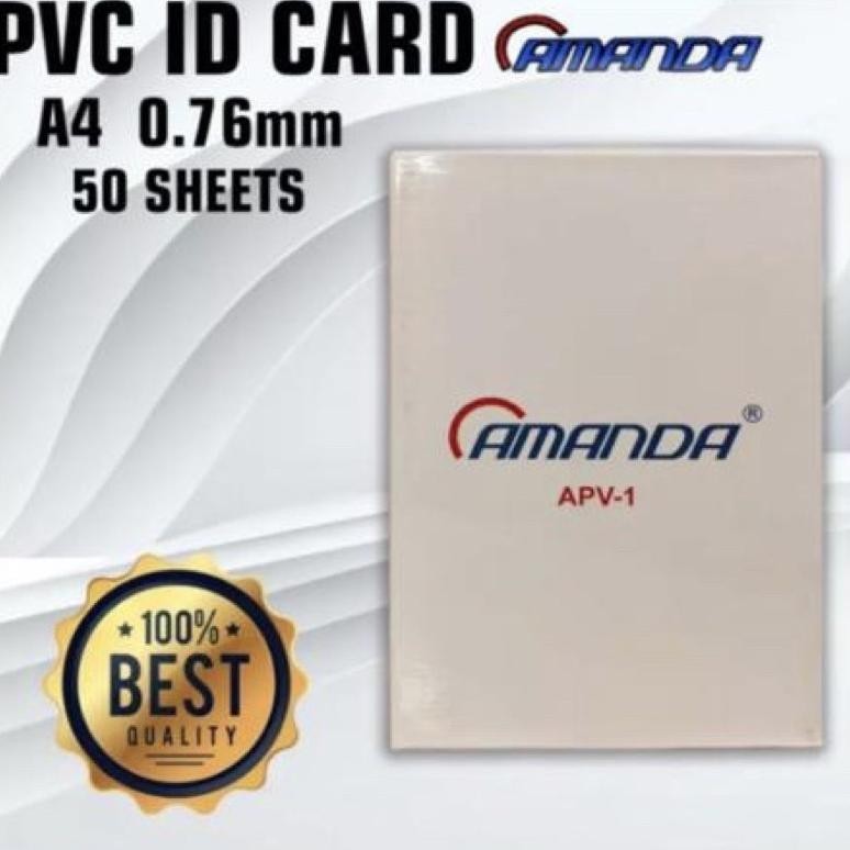 Jual PVC ID CARD AMANDA 50 SHEET UNTUK 500 KARTU | Shopee Indonesia