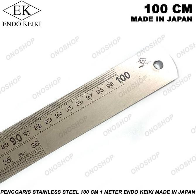 Jual Penggaris Stainless Steel 100 cm 1 Meter Endo Keiki Made In Japan ...