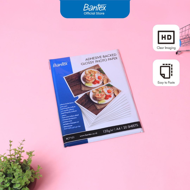 Jual Bantex Kertas Foto Stiker / Inkjet Photo Paper / Adheshive Glossy ...