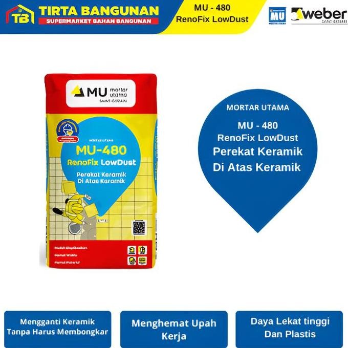 Jual Promo MU 480 25 KG LOW DUST / PEREKAT KERAMIK DI ATAS KRAMIK ...