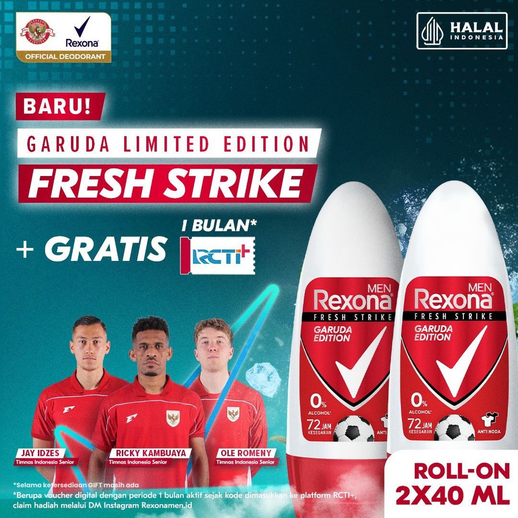 Jual Rexona Men Garuda Timnas Edition FRESH STRIKE Anti-Perspirant ...