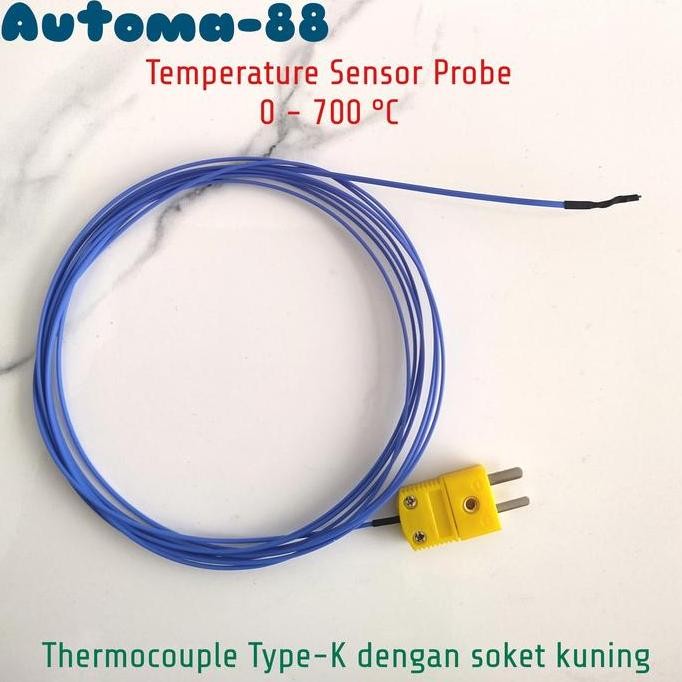 Jual SINISTER- K-Type Temperature Sensor Probe 0-700C kabel biru PTFE ...