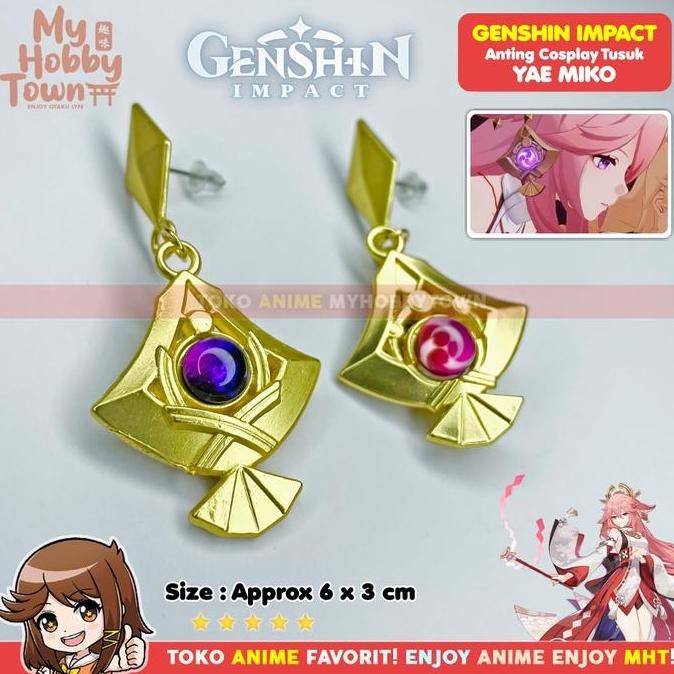 Jual Anting Vision Genshin Impact Inazuma Electro Yae Miko | Shopee ...