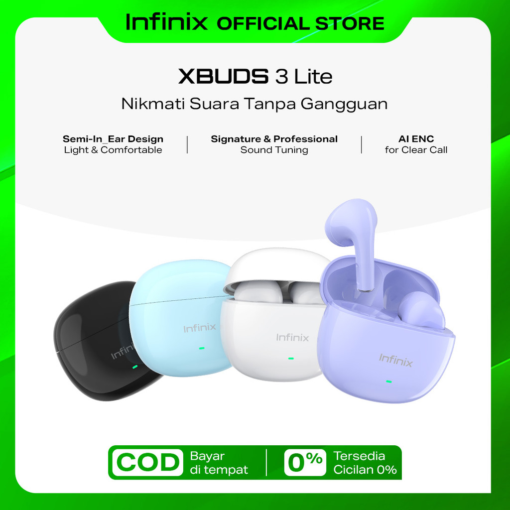 Jual Infinix TWS XE33 - Xbud 3 Lite - True Wireless Stereo - AI ENC ...