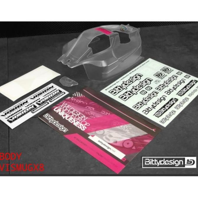 Jual NEW - BITTY DESIGN VISION CLEAR /8 BUGGY BODY MUGEN MBX8 PRE-CUT ...