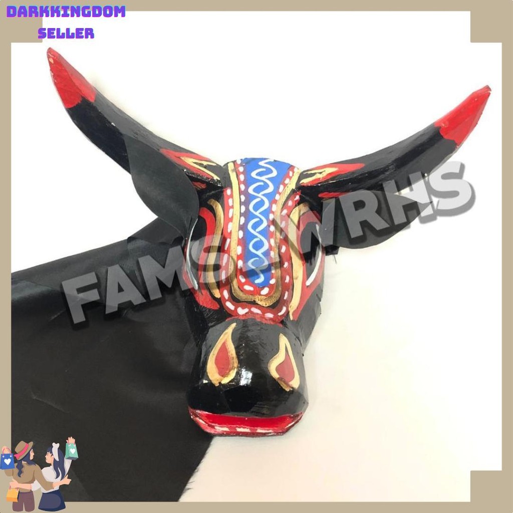 Jual Bantengan Anak Motif Tradisional Bahan Kayu Solid Kd 90 | Shopee ...
