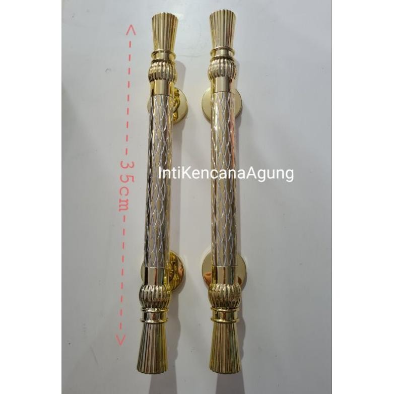Jual Pull Handle Pintu Gpal Fish Sisik Naga Gold + 1Set Body Kunci ...