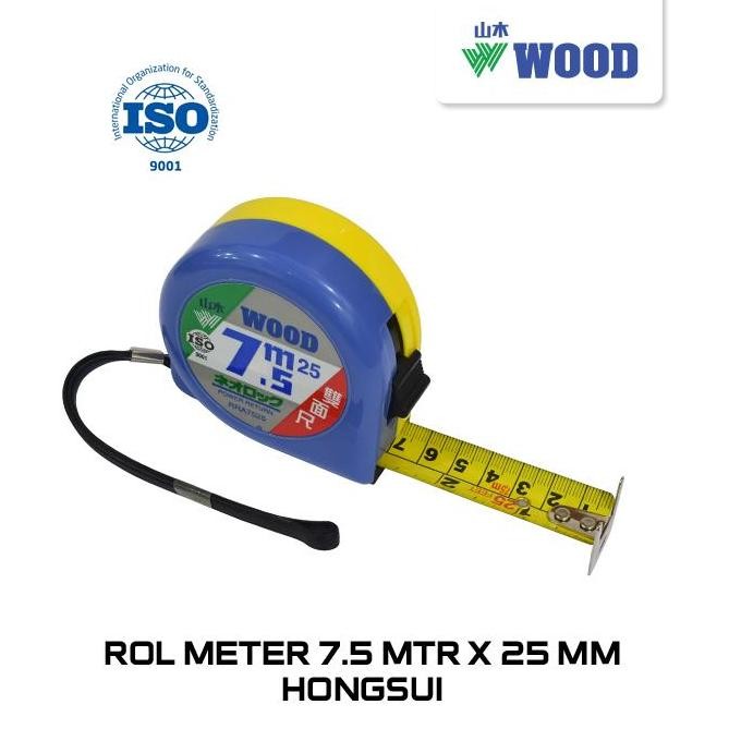 Jual Roll Meter / Meteran / Measuring Tape WOOD 7.5 MTR X 25 MM ...
