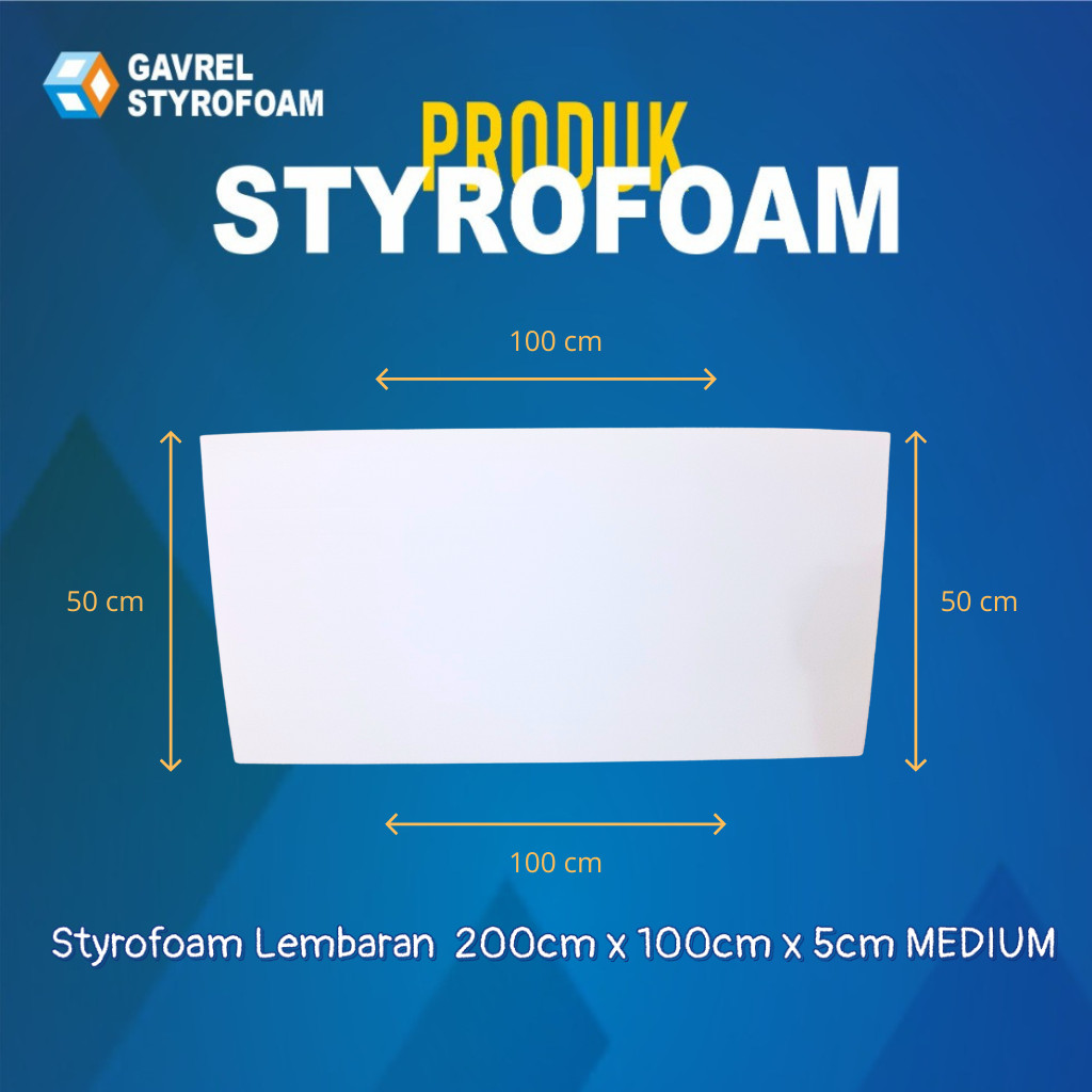 Jual Styrofoam Lembaran 200 x 100 x 5cm Tebal Styrofoam 5cm MEDIUM ...