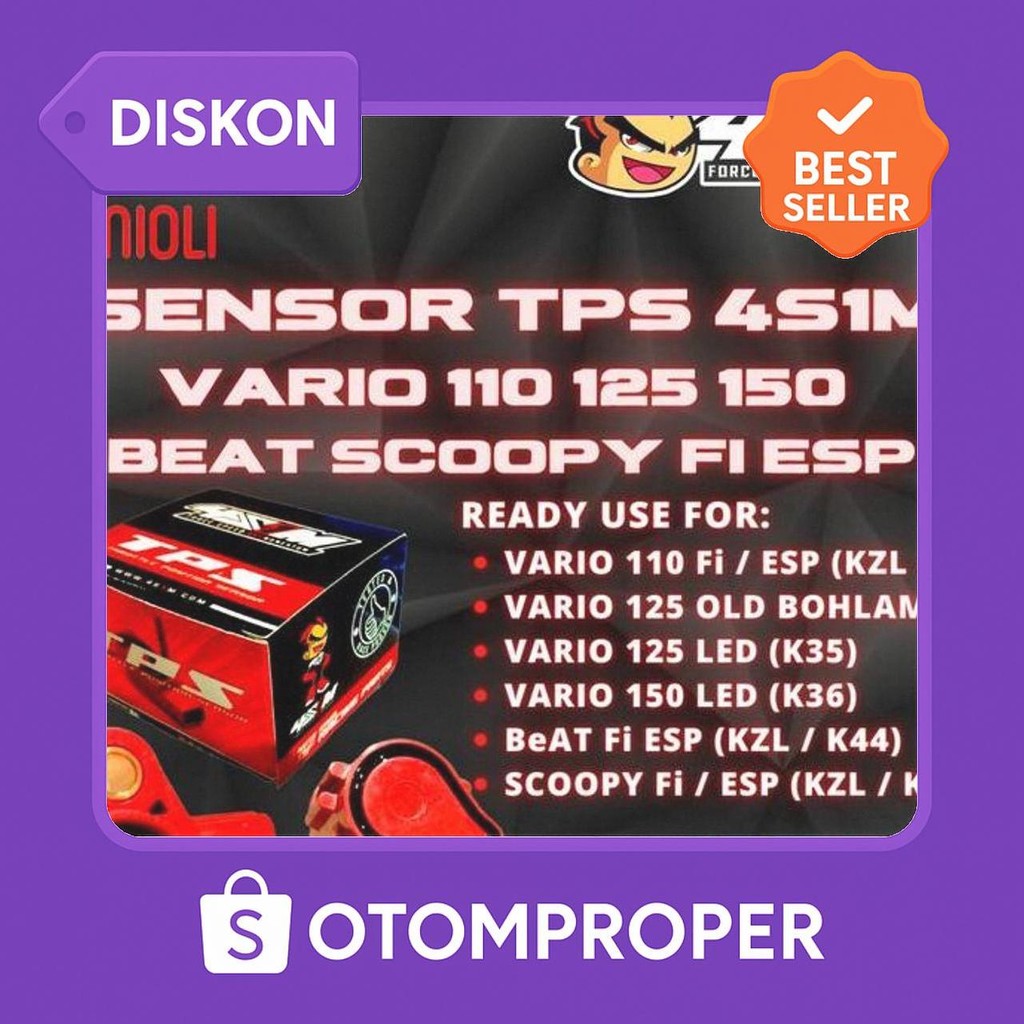 Jual TPS SENSOR 4S1M VARIO BEAT SCOOPY 110 FI ESP 125 BOHLAM 125 150 ...