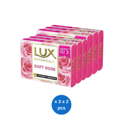 Jual Lux Botanicals Sabun Batang Multipack Soft Rose 3X100G x 2 pcs ...