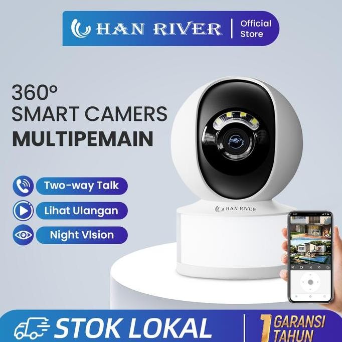Jual CTHONI- HAN RIVER CCTV 360 Camera Pintar 3MP Rotasi Full HD PTZ ...