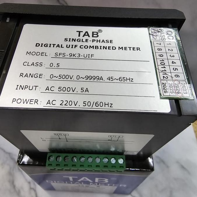 Jual Digital Meter Ampere Volt HZ / A+V+HZ 1Phasa TAB SFS-9K3-UIF ...
