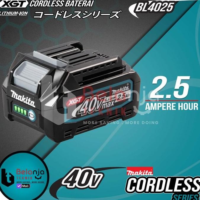 Jual JUNJI- Makita Battery 40V 2.5Ah BL 4025 Baterai 40 Volt 2.5 Ah Lithium Ion | Shopee Indonesia