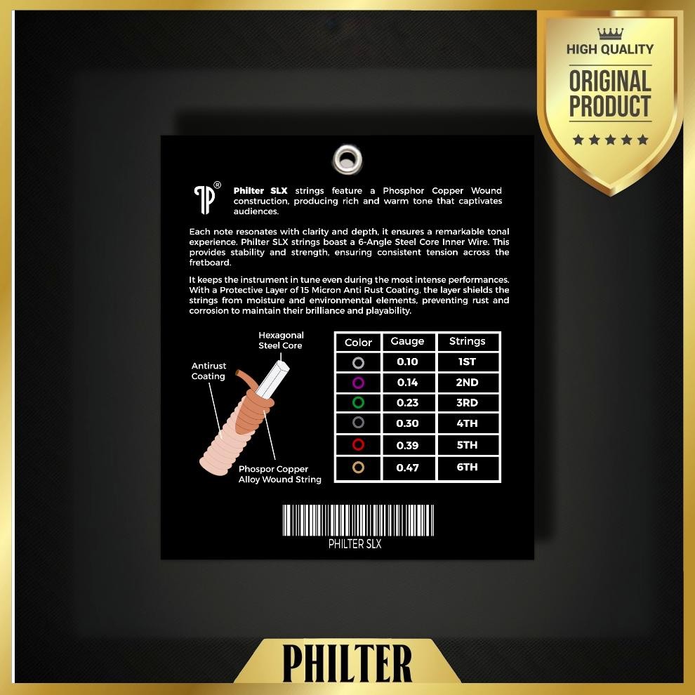 Jual Salt Senar Gitar Akustik String Philter Slx Extra Coated Phosphor ...