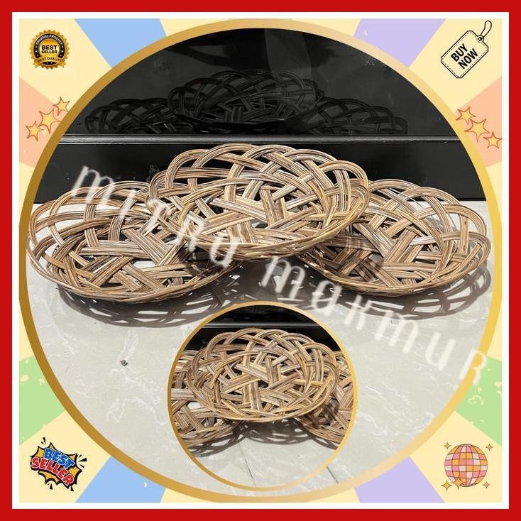 Jual Best - Piring Rotan Lidi Piring Lidi Piring Anyaman Piring Bambu ...