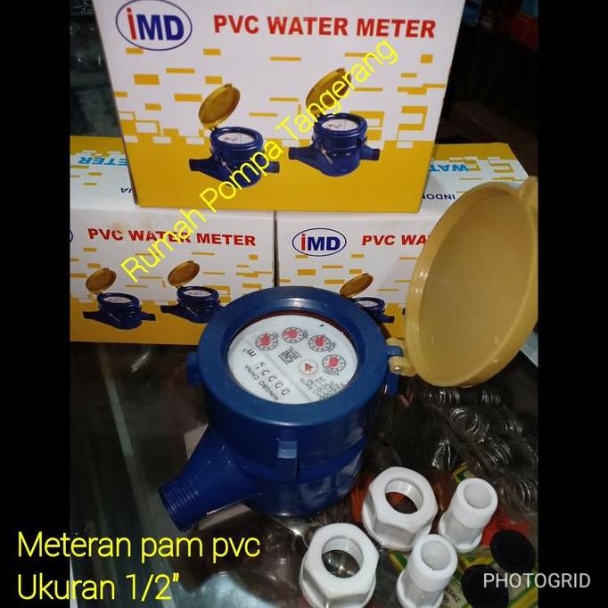 Jual METERAN AIR WATER METER PAM MODEL PVC UKURAN 1/2" ORIGINAL DAN ...