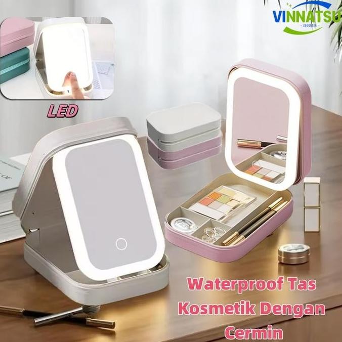Jual VinnatsuTas Makeup Lampu LED Full Mirror Waterproof Tas Kosmetik ...