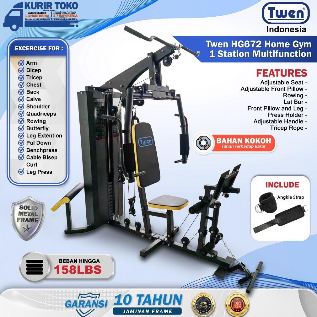 Jual TWEN Home Gym HG672 Hitam Homegym 1 Sisi | Shopee Indonesia