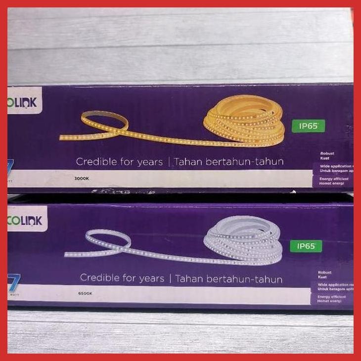 Jual READY ECOLINK LAMPU LED ROPE SELANG LED STRIP 2835 220V 7W/M 50M ...