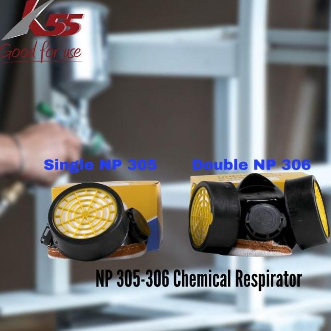 Jual K55 Masker Debu, Cat & Kimia NP 305-306 Chemical Respirator ...