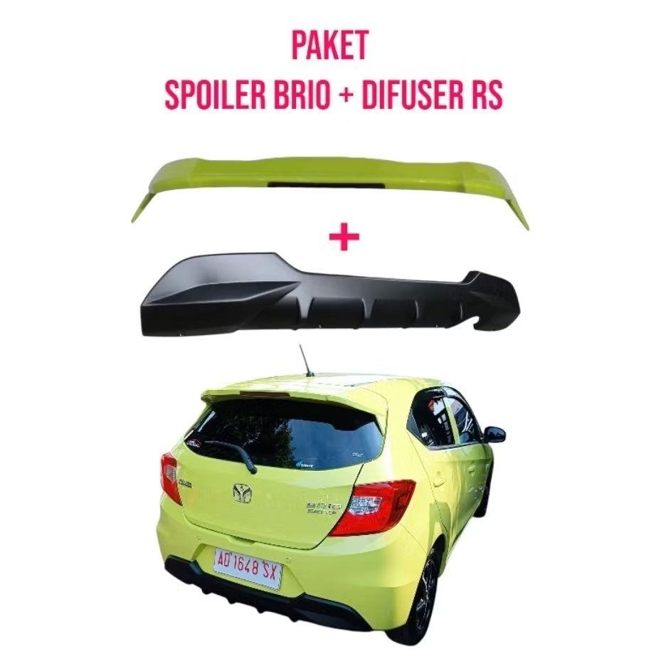 Jual paket spoiler Brio RS + diffuser Brio RS 23 / difuser Brio RS ...