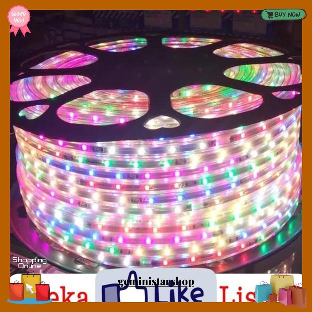 Jual Lampu Led Strip Selang Rope Led 3528 Warna Warni Rgb Ip66 Meteran ...