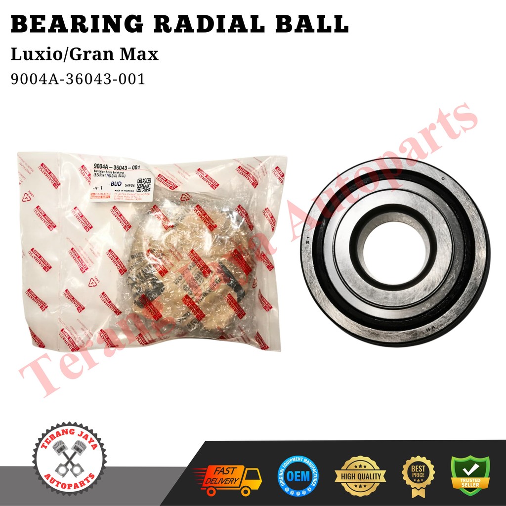 Jual Bearing, Radial Ball/Bearing Laher Roda Belakang Luxio/Gran Max ...