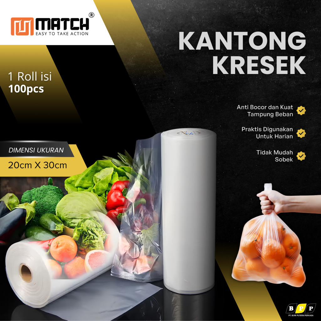 Jual Plastik Kantong Kresek Makanan Tanpa Pegangan Roll isi 100 PE ...