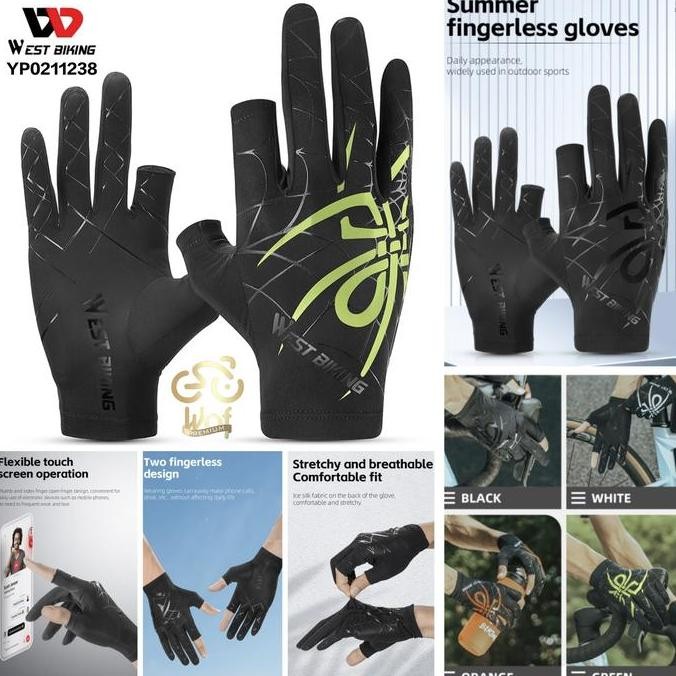 Jual West Biking 238 Sarung Tangan Sepeda Motor Bike Full Fingerless ...
