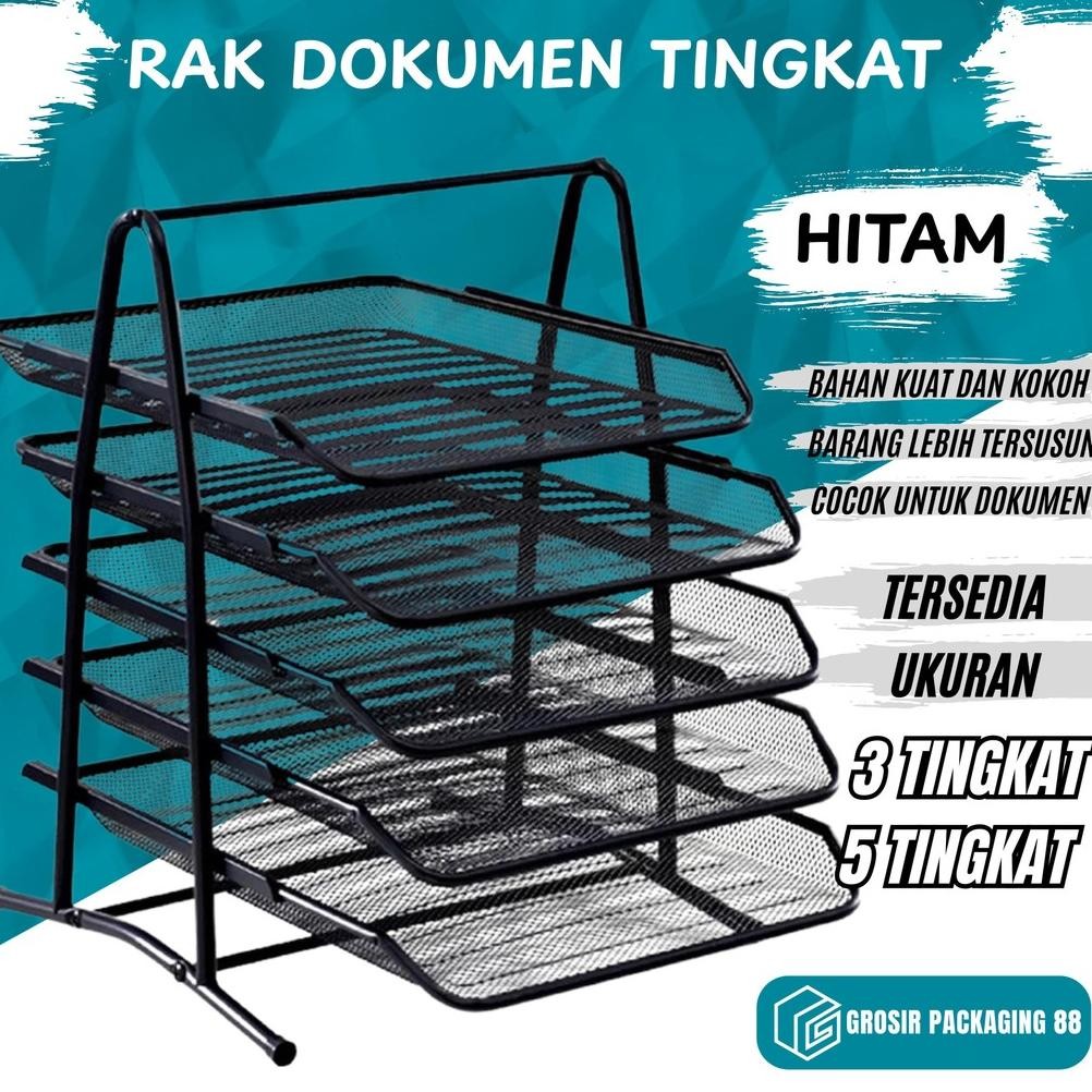 Jual Rak Dokumen Kertas 3 5 Susun Tray Besi Desk Paper File Document ...