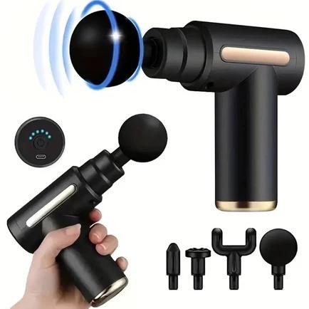 Jual Alat Pijat Mini Fascial Gun 4 IN 1 Elektrik Massage Gun Massage ...