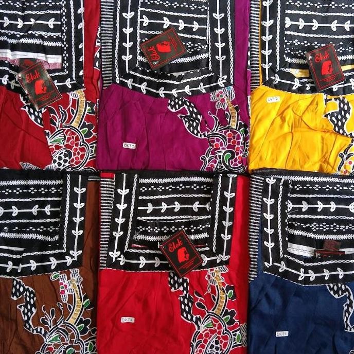 Jual Daster Batik Elok Model Saku 2 Motif Bunga Bingkai | Shopee Indonesia