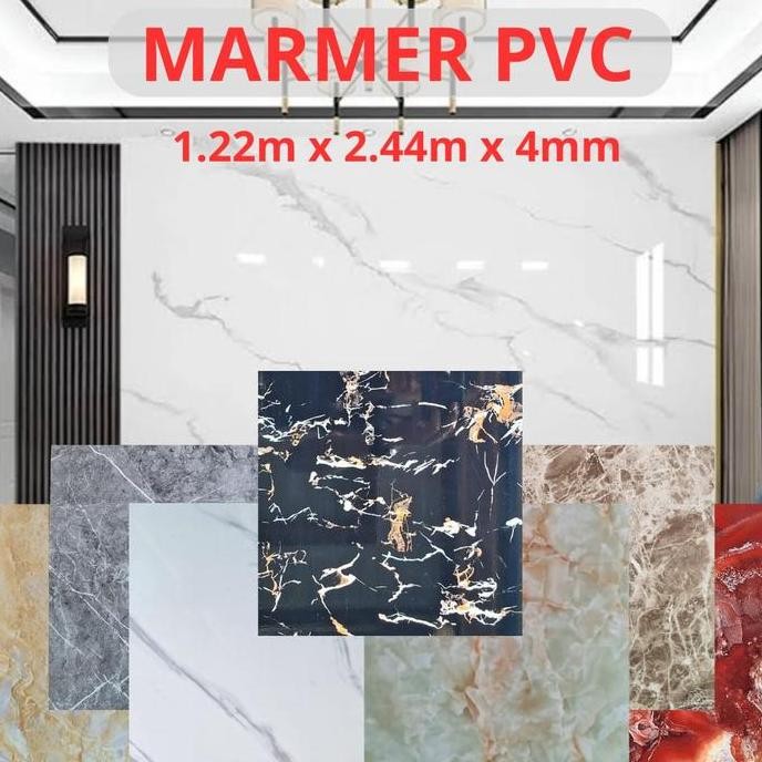 Jual MARMER PVC 122 X 244 X 4MM GLOSY | Shopee Indonesia