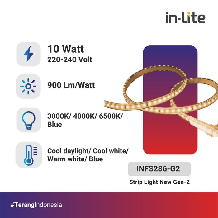 Jual IN LITE LED Selang Mata Banyak IP65 10W/M PUTIH / KUNING / SEMU ...