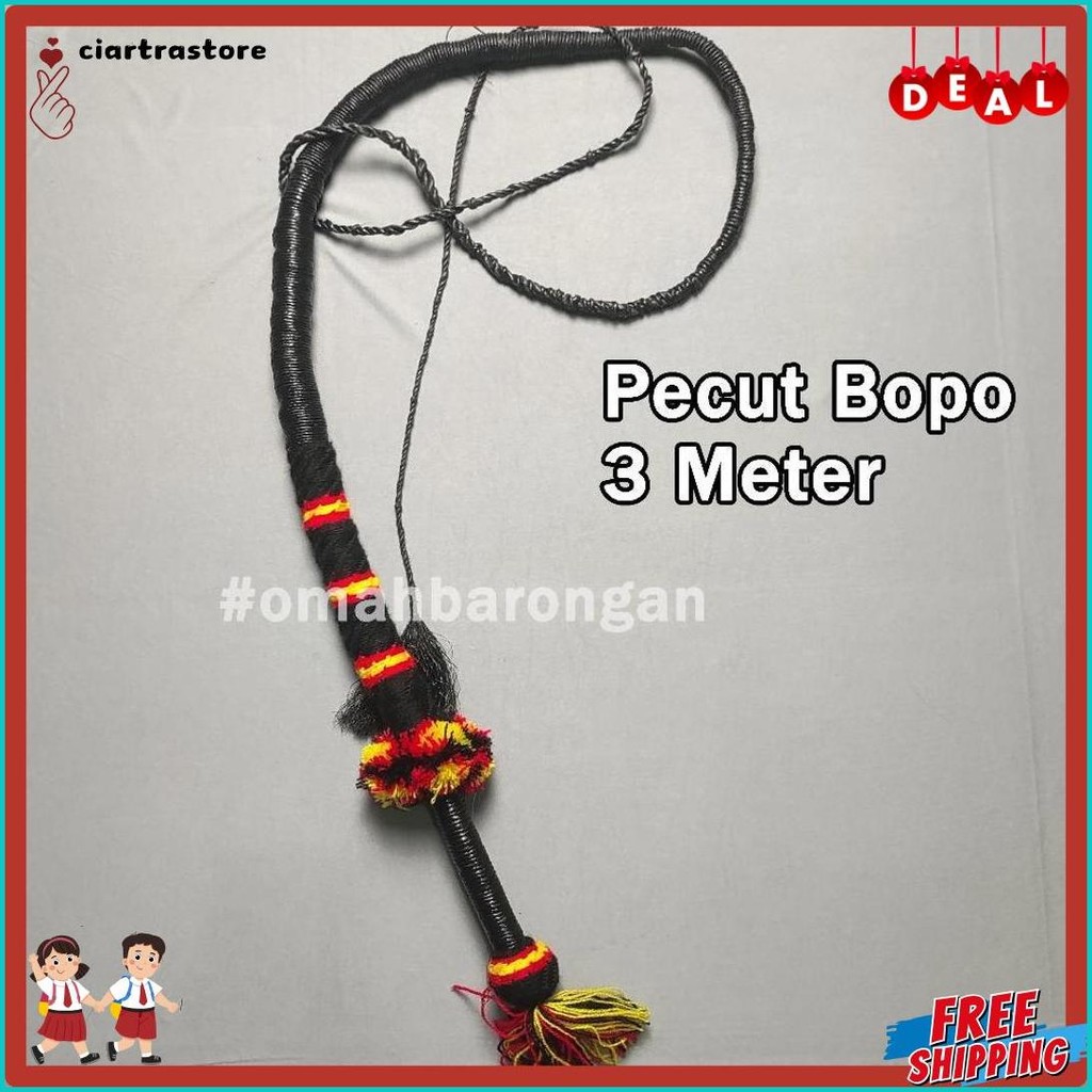 Jual Cod Pecut Bopo 3 Meter Anak Gombyok Kepang Untuk Tari Jaranan Kuda ...