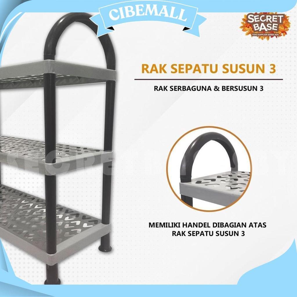 Jual Rak Sepatu 3 Susun - Rak Besar / Tempat Sandal / Rak Sepatu Kokoh ...