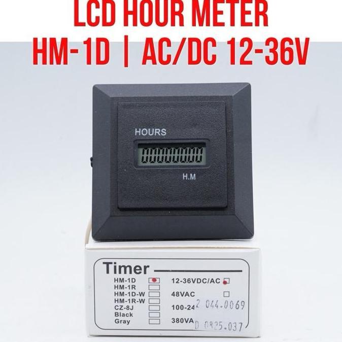 Jual KIATO- DRIV HM-1D LCD Hour Meter HM-1D AC / DC 12V - 36V HourMeter ...