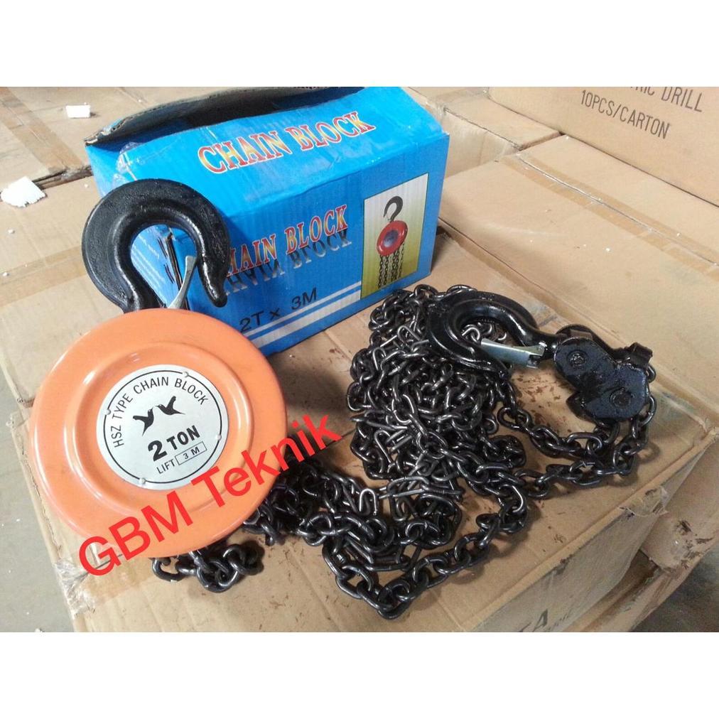 Jual Chain Block 2 Ton X 3 Meter / Takel Katrol Kerekan Katrol | Shopee ...