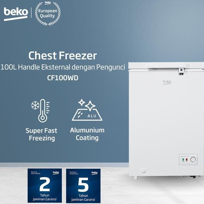 Jual NEW Beko Refrigerator 100L Chest Freezer with external handle and ...