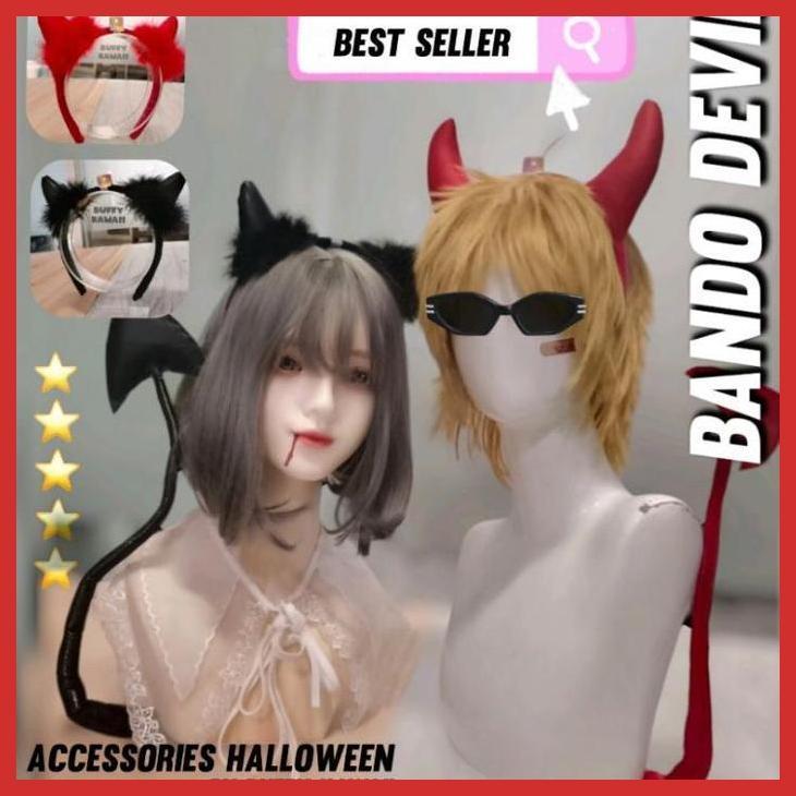Jual COSPLAY ANIME - BANDO JEPIT DEVIL HALLOWEEN TANDUK SETAN GOTHIC ...
