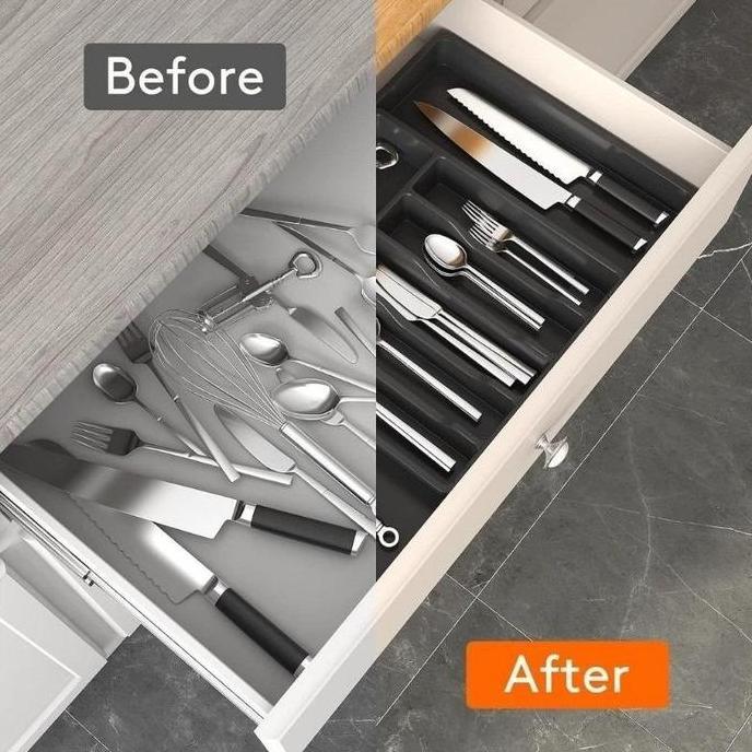 Jual Vixplorn Expandable Cutlery Tray Cutlery Storage Untuk Box ...