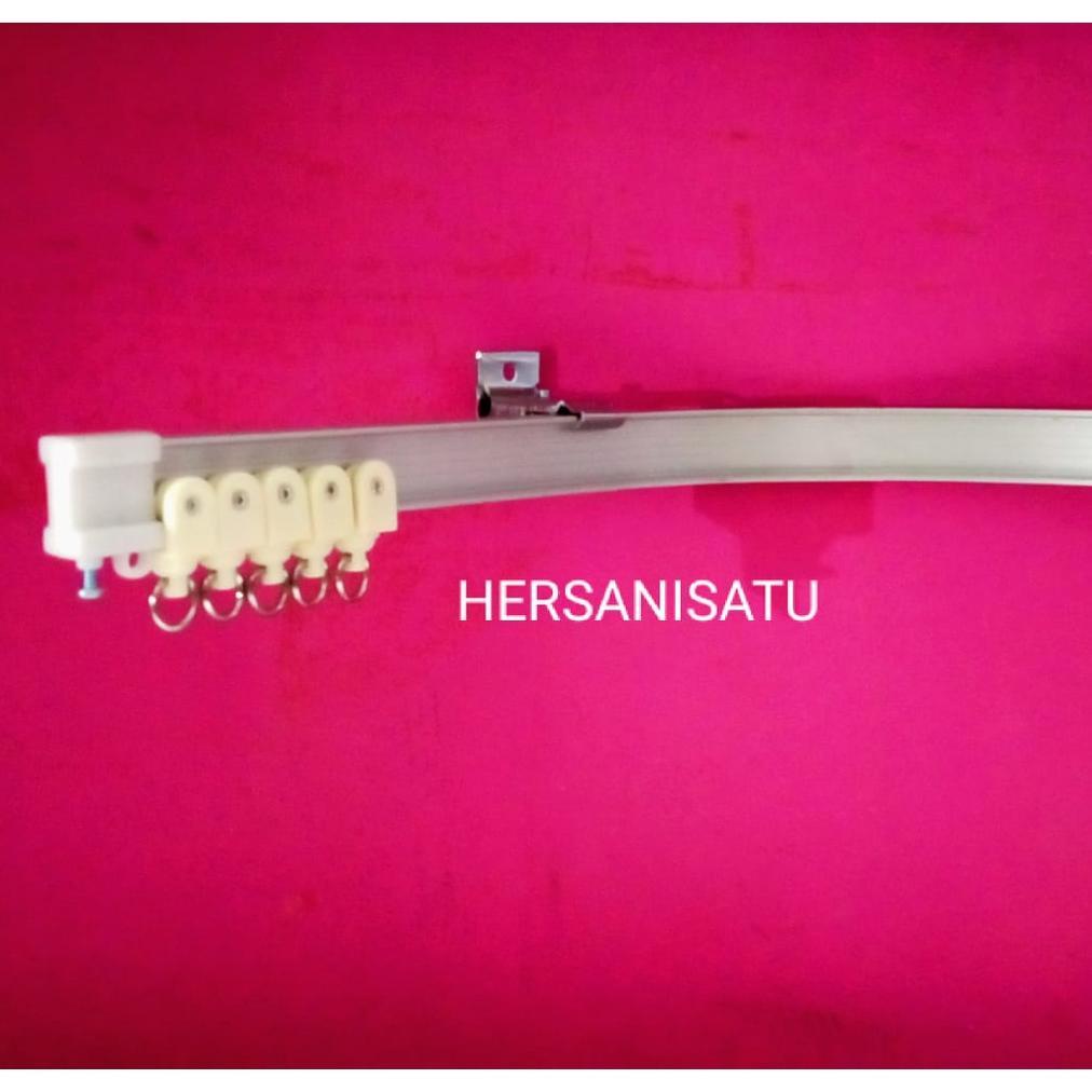Jual Sd83 Rel Gorden Lengkung Rollet Gordyn Siku Flexibel Batang ...