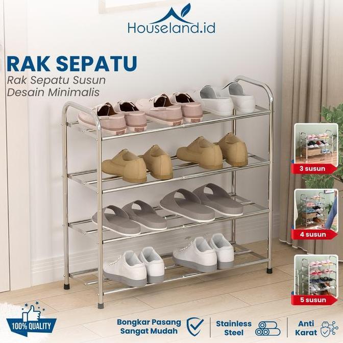 Jual BEBAS ONGKIR - Funnycook Rak Tempat Sepatu Sendal 3 4 5 Susun ...