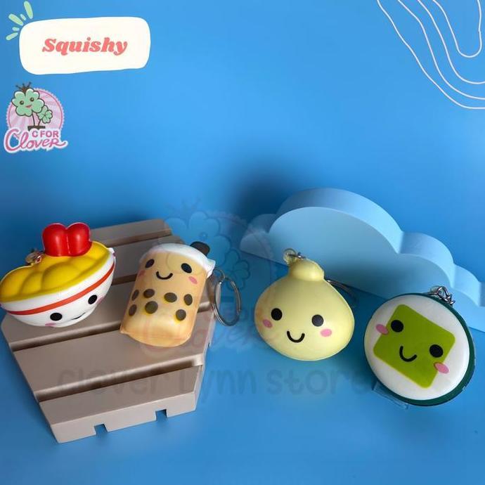 Jual SQUISHY KEYCHAIN FOOD SERIES fake miniatur makanan lucu boba sushi ...