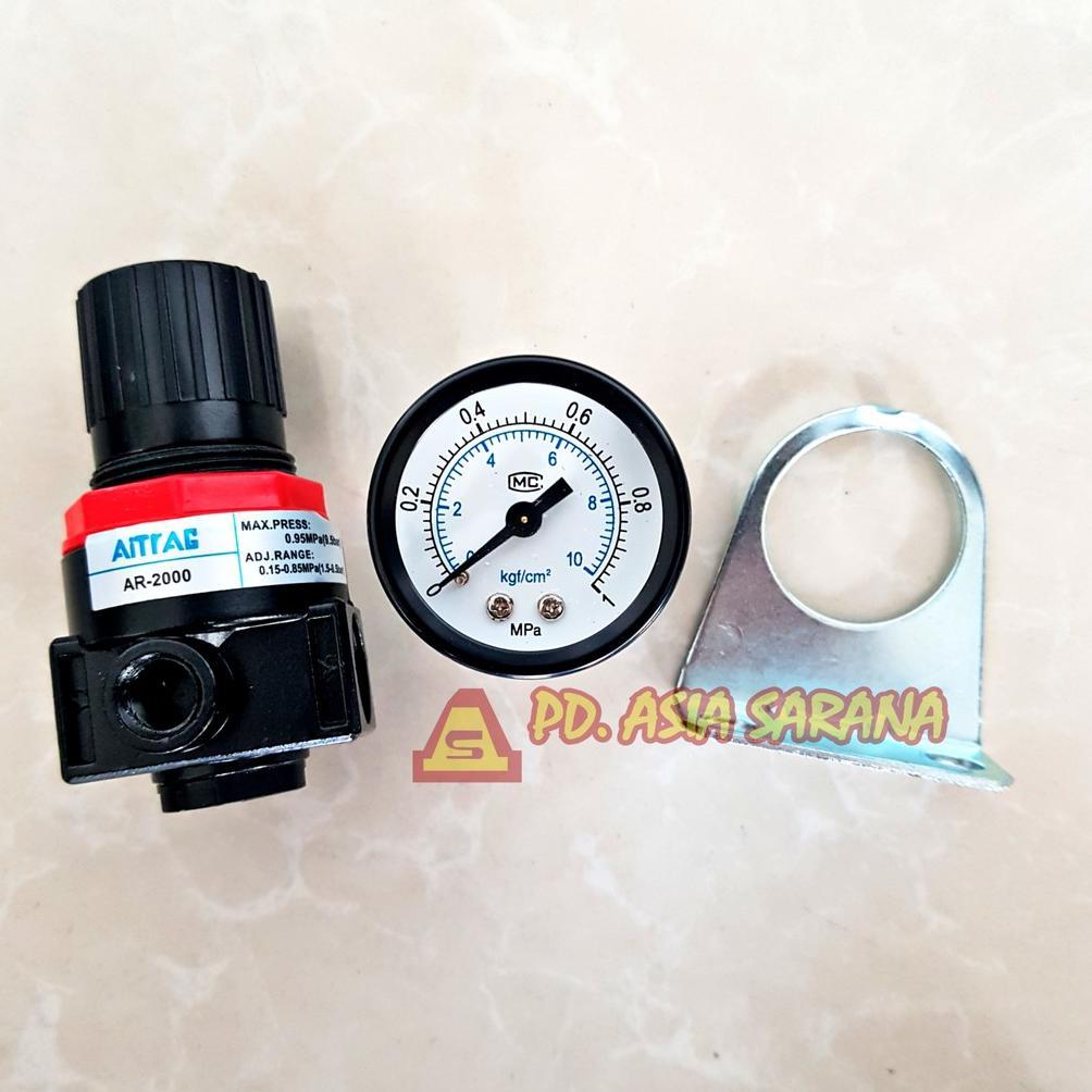 Jual Air Pressure Regulator 1/4" Inch AR-2000 Pengatur Tekanan Angin ...