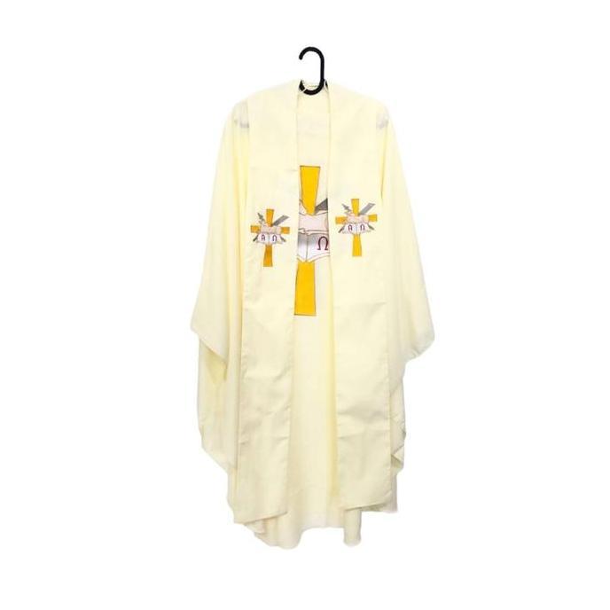 Jual Kasula Halus dan Tebal Bordir Sedang 016 Jubah Imam Katolik Baju ...